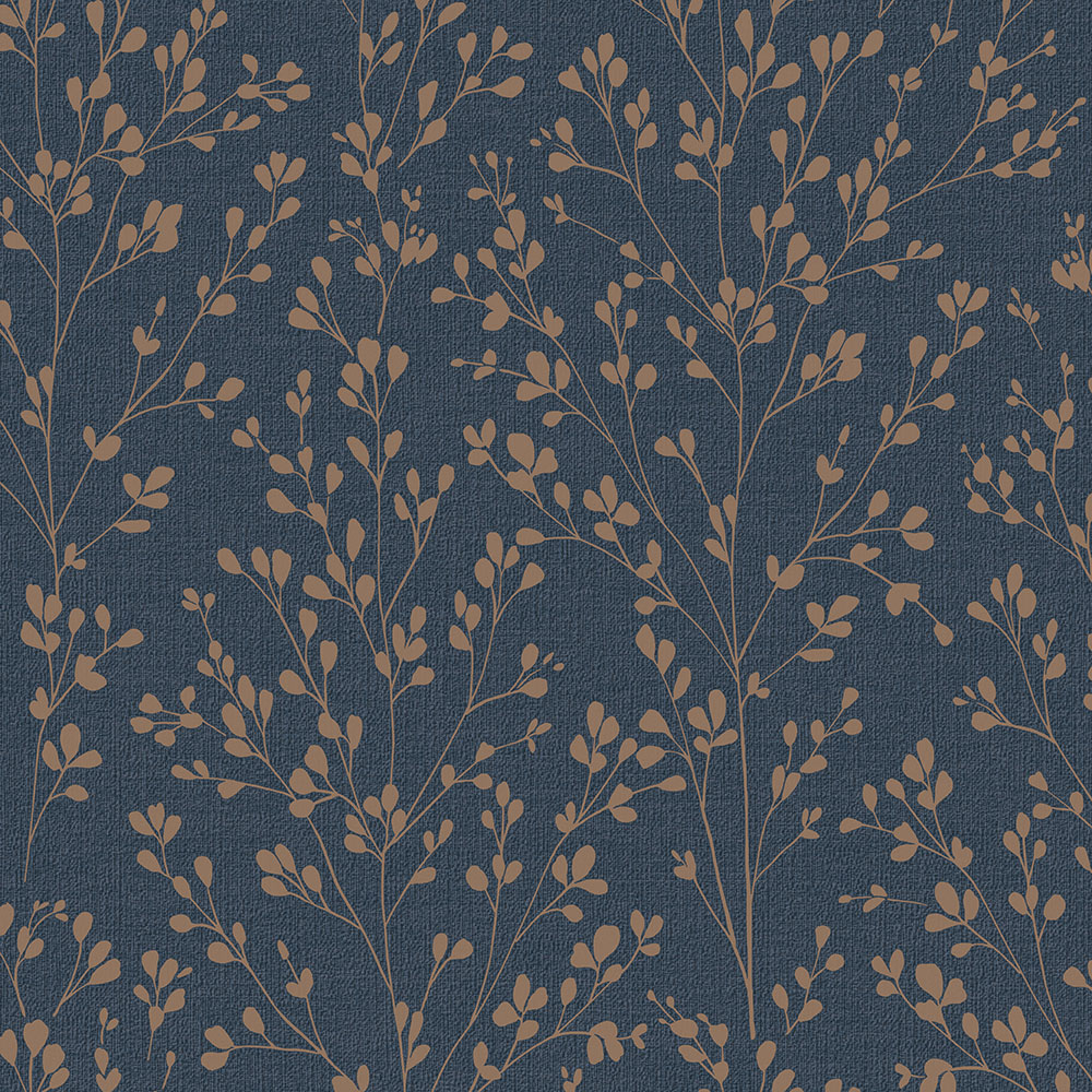 Modro-bronzová vliesová tapeta s větvičkami, A71404, Vavex 2026 | Tapety pro Váš domov • Kvalita ...
