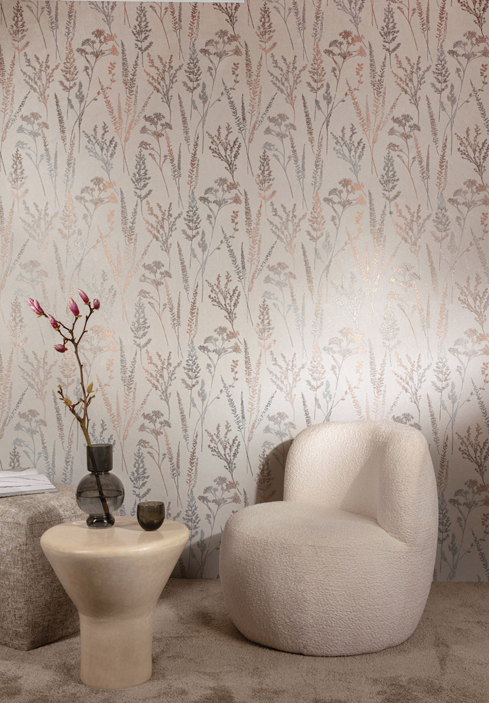 Vliesová tapeta na zeď, hnědá, luční květiny a trávy, UI3205, Finest Selection, Vavex | Tapety ...